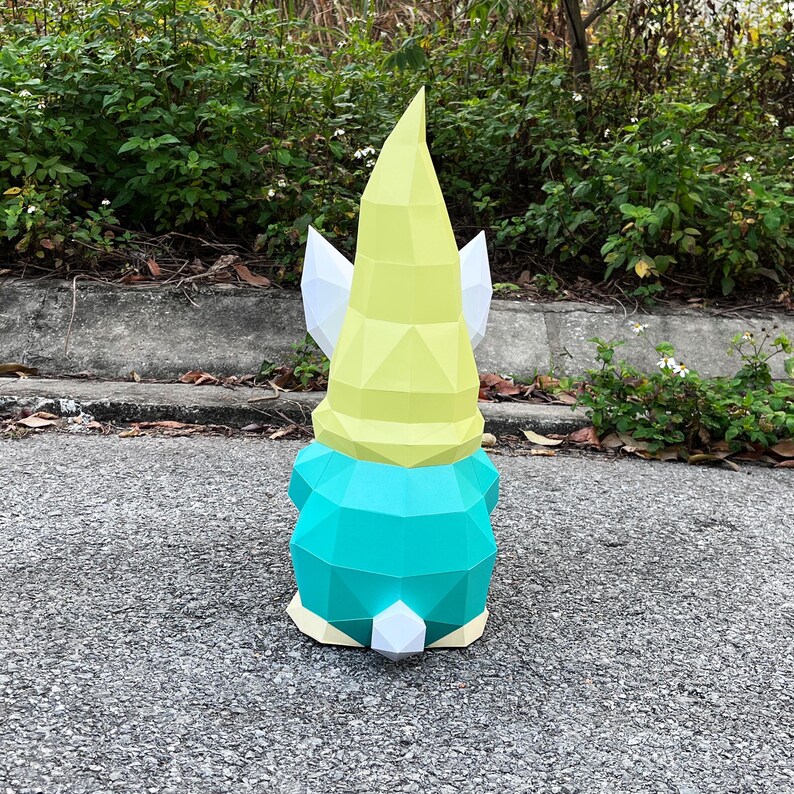 DIY Easter Gnome Papercraft Template – 3D Sculpture (SVG, Studio, PDF ...