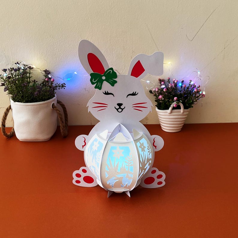 Rabbit Lantern SVG – DIY Paper Lamp, Cricut & Silhouette (PDF) - Etsy