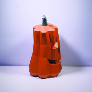 Tall Pumpkin Papercraft PDF, SVG Template - DIY Pumpkin for Halloween ...