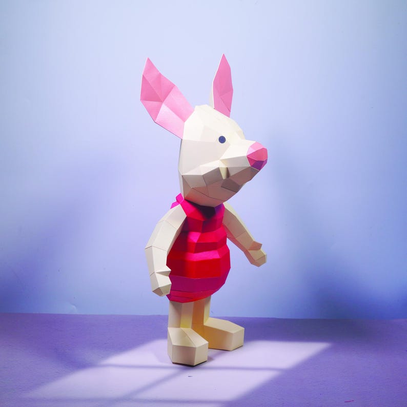 3D Piglet Papercraft SVG, PDF Template DIY Piglet for Children's Room ...