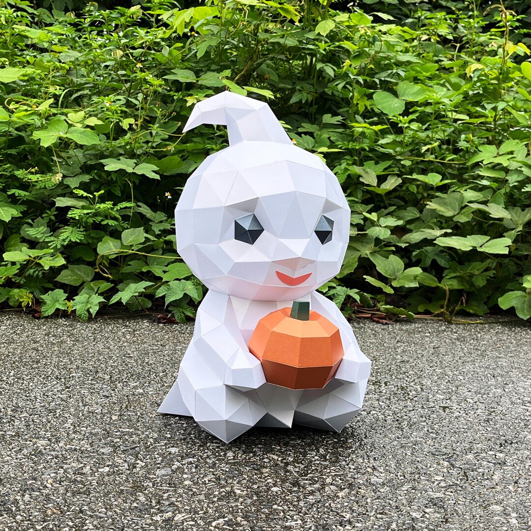 3D Halloween Ghost Papercraft, Pumpkin, SVG, PDF Template - Etsy
