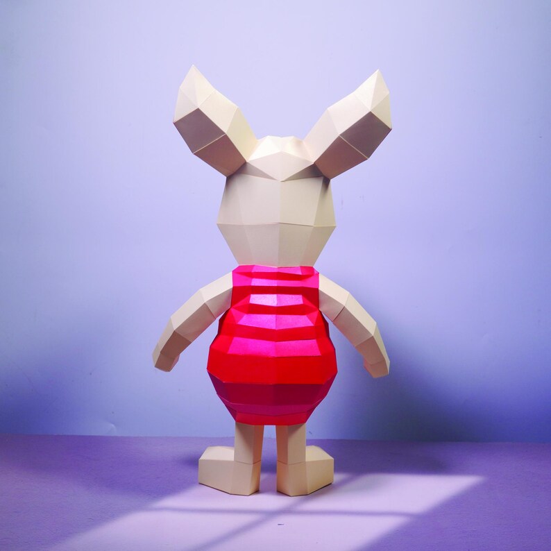 3D Piglet Papercraft SVG, PDF Template DIY Piglet for Children's Room ...