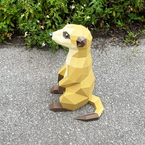Meerkat Sitting Papercraft SVG, Studio, PDF Template for Cricut Project ...