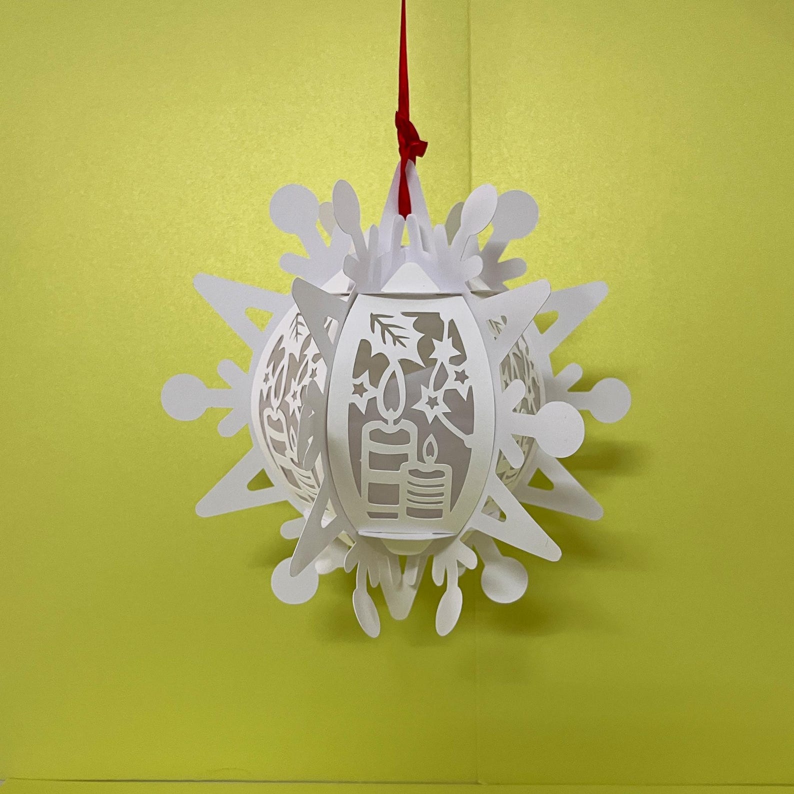 Set 3 Snowflake Hanging Lantern PDF, SVG, Studio Templates DIY ...