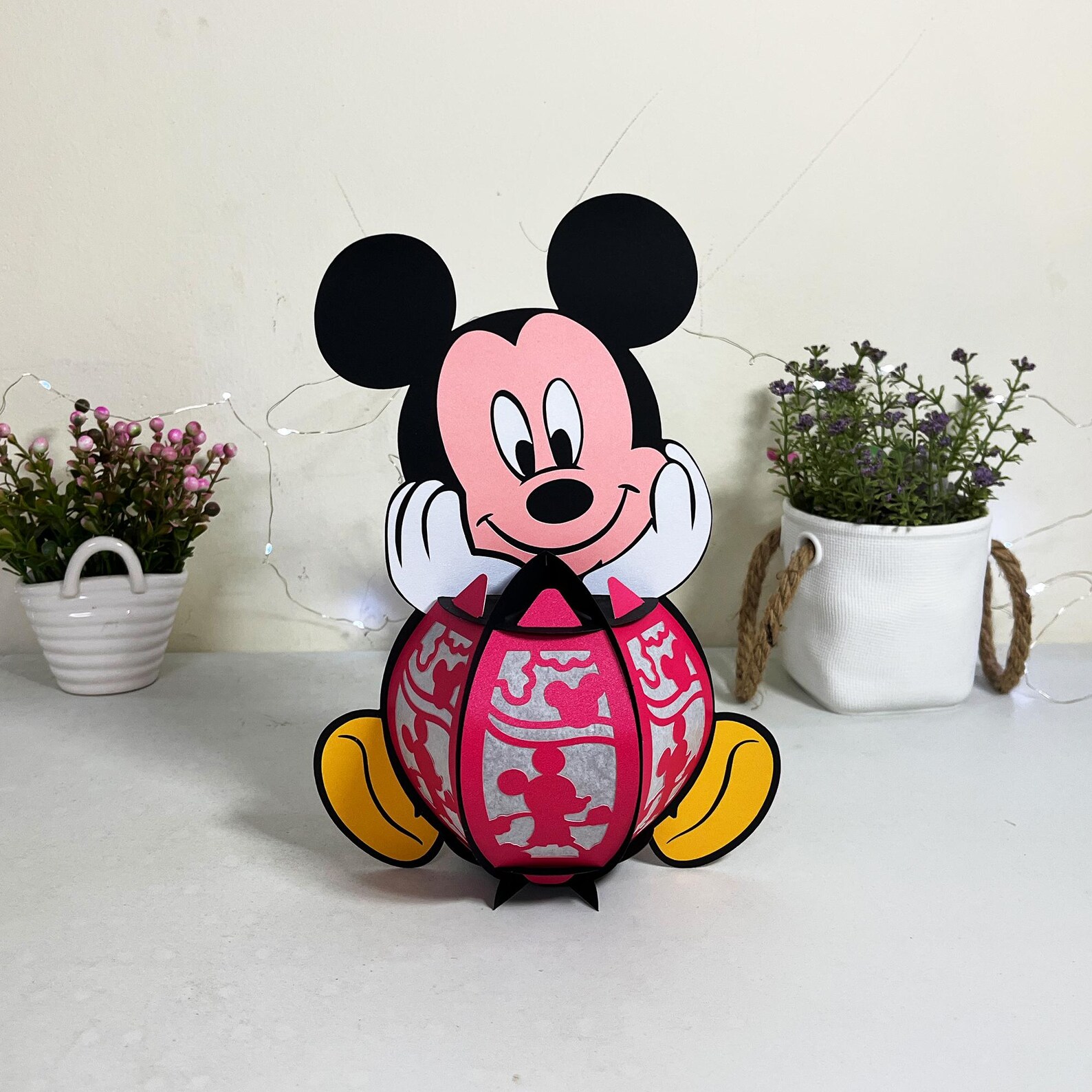 Mickey Lantern SVG for Cricut Projects - Diy Mickey Paper Lamp - PDF ...