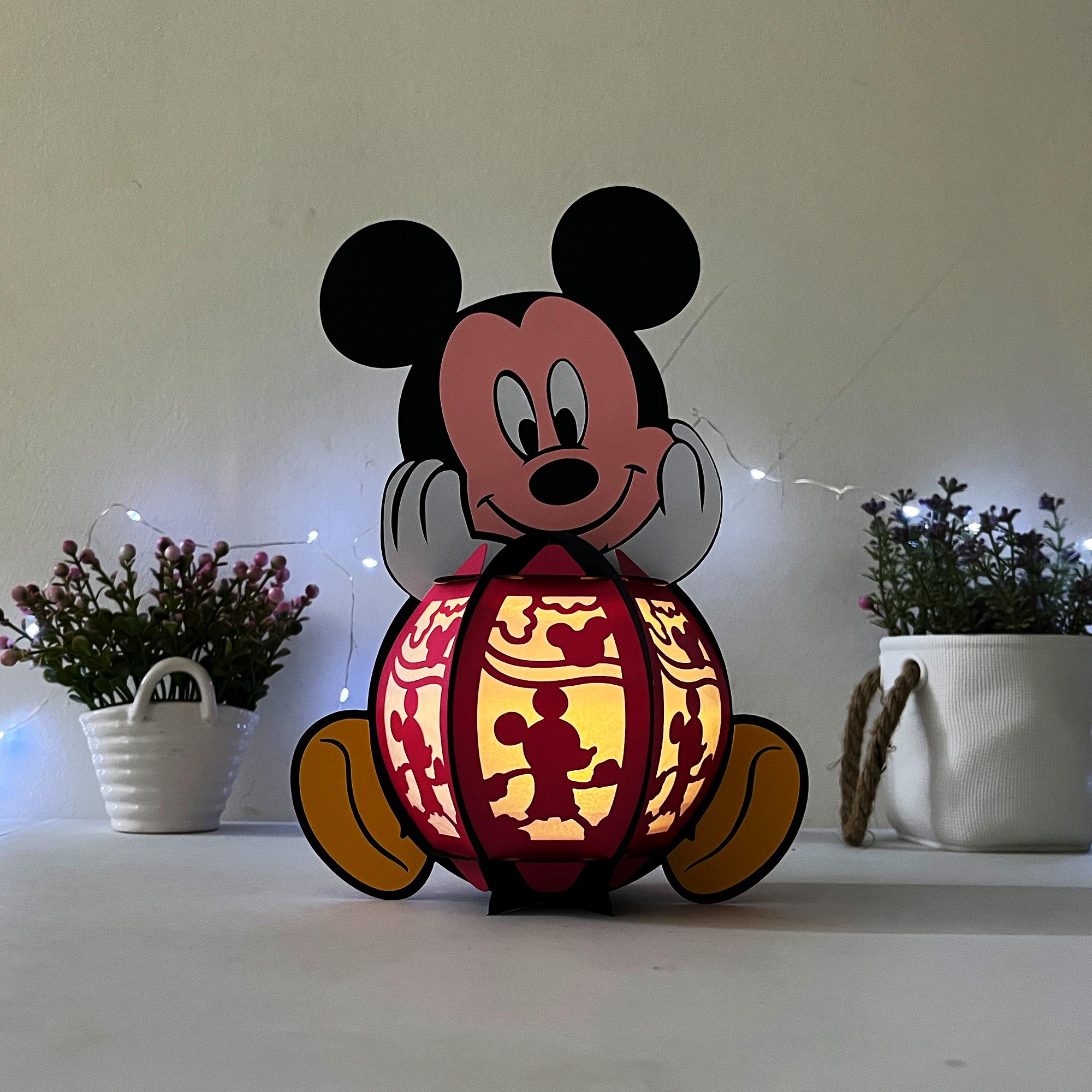 Mickey Lantern SVG for Cricut Projects - Diy Mickey Paper Lamp - PDF ...