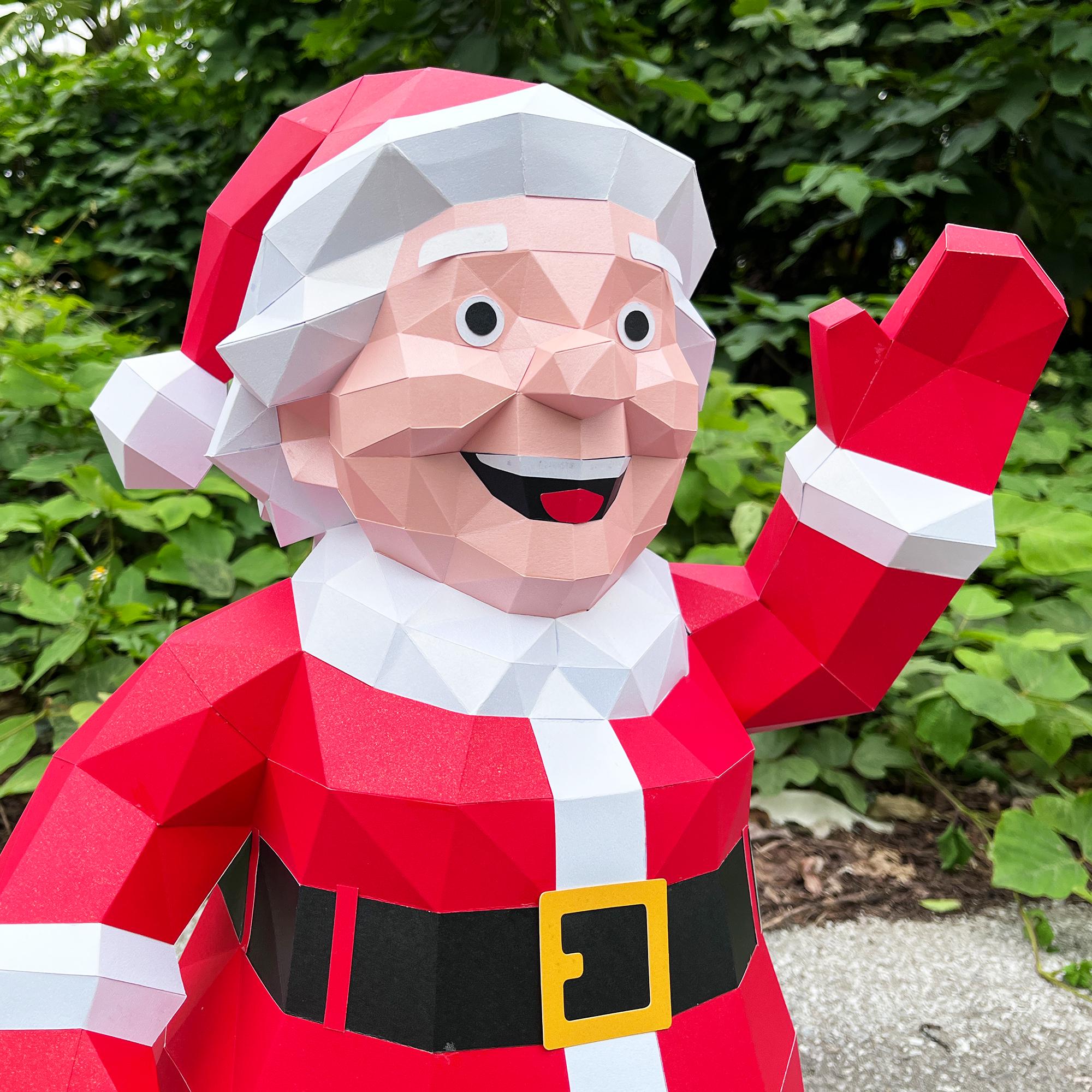 Mrs Claus Papercraft Template, 3D Christmas Decoration (PDF, SVG) - Etsy UK
