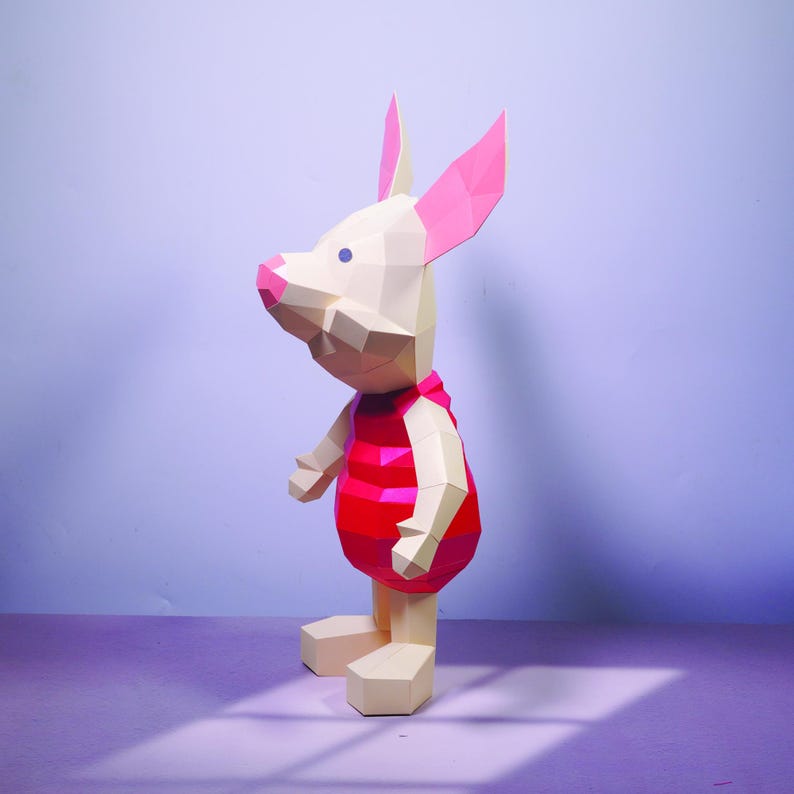 3D Piglet Papercraft SVG, PDF Template DIY Piglet for Children's Room ...