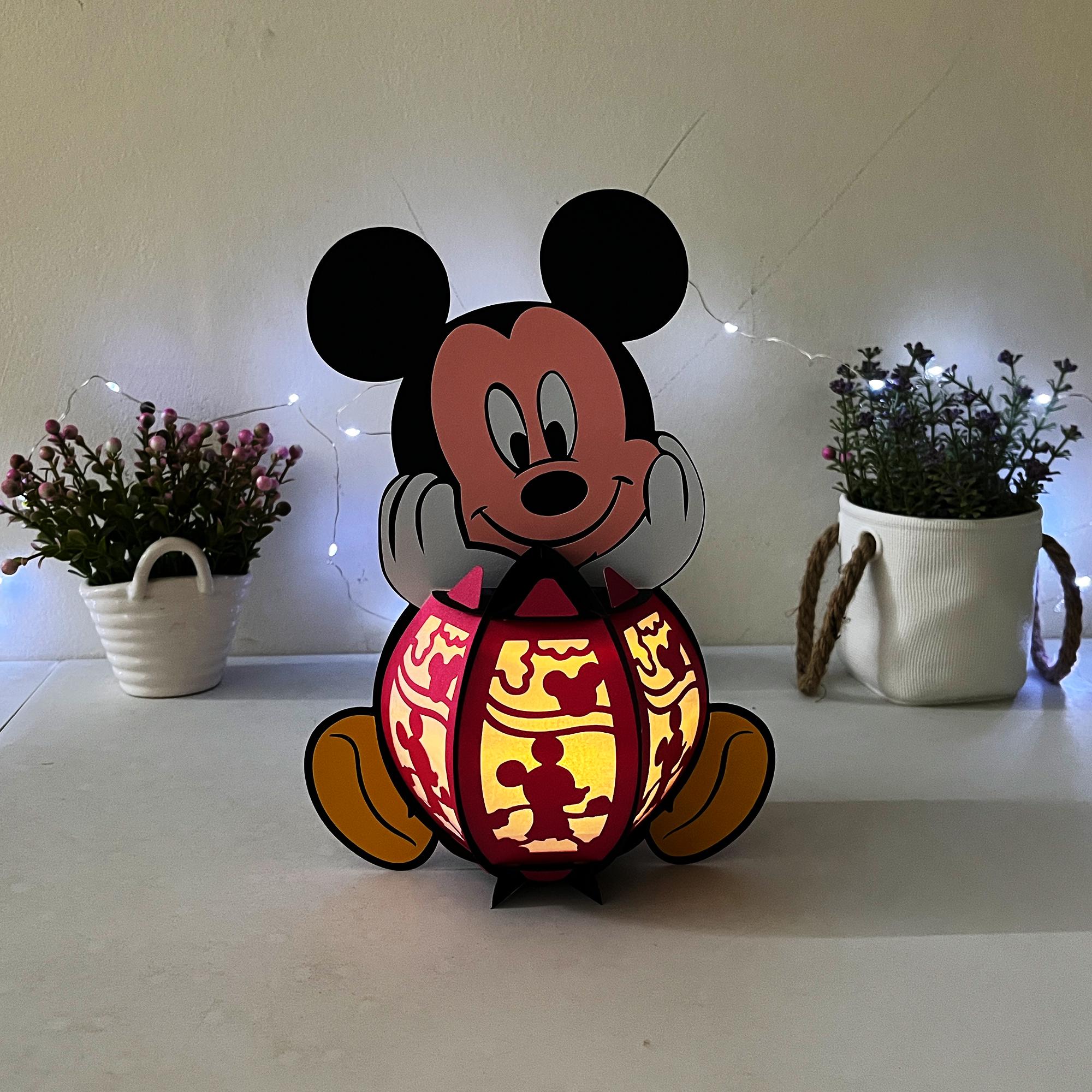 Mickey Lantern SVG for Cricut Projects - Diy Mickey Paper Lamp - PDF ...