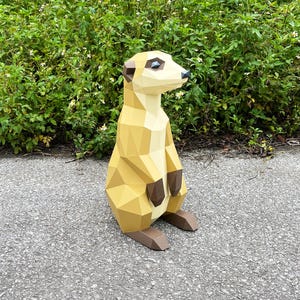 Meerkat Sitting Papercraft SVG, Studio, PDF Template for Cricut Project ...