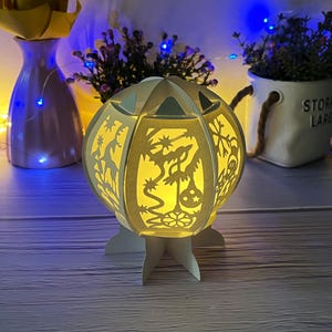 Snowman Christmas Globe Lantern SVG Templates for Cricut Projects ...