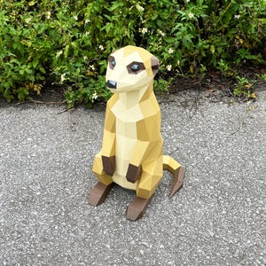 Meerkat Sitting Papercraft SVG, Studio, PDF Template for Cricut Project ...