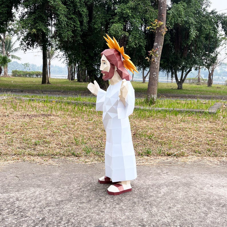 Resurrected Jesus Papercraft SVG, Studio, PDF Template for Cricut Project: Diy Paper Sculpture ...