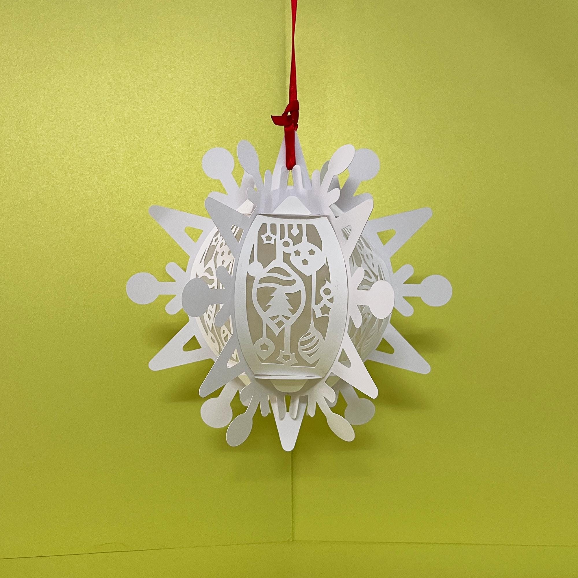 Set 3 Snowflake Hanging Lantern PDF, SVG, Studio Templates DIY ...