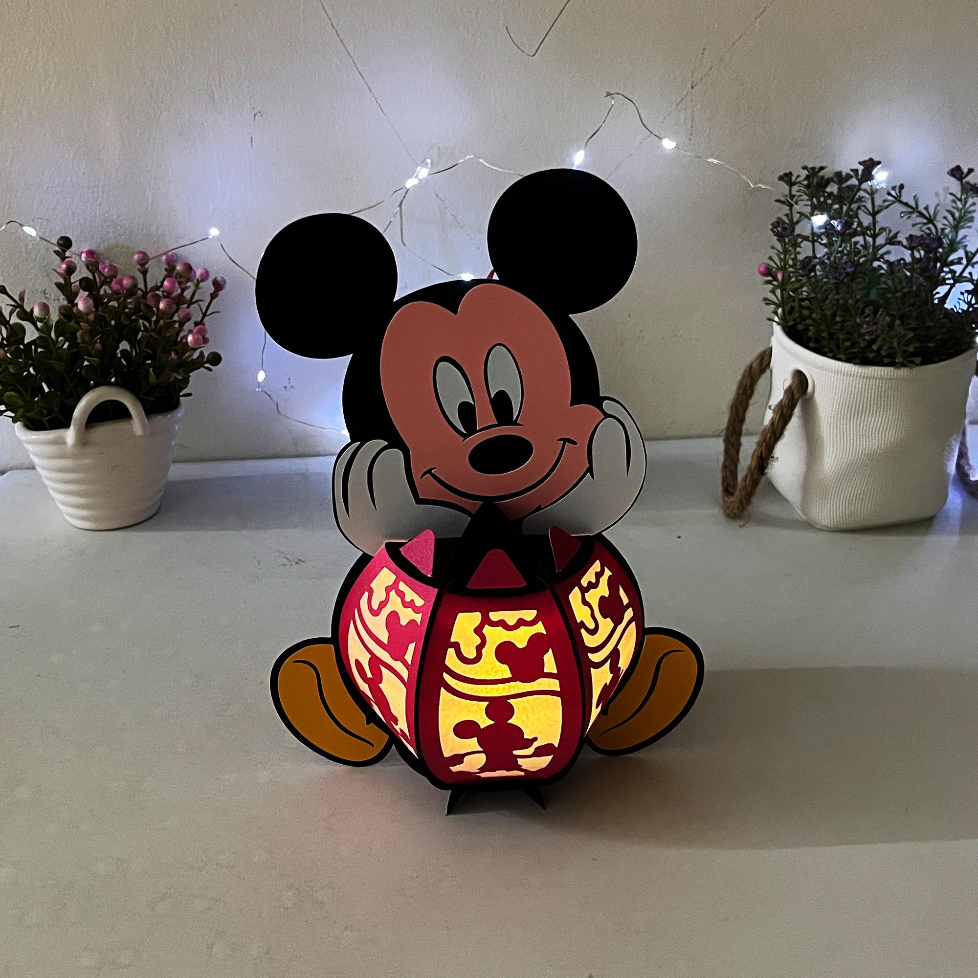 Mickey Lantern SVG for Cricut Projects - Diy Mickey Paper Lamp - PDF ...