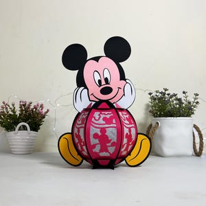 Mickey Lantern SVG for Cricut Projects - Diy Mickey Paper Lamp - PDF ...