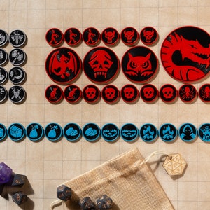 Universal Dnd Token Set Classes, Monsters, Npcs, Items Bag TTRPG ...