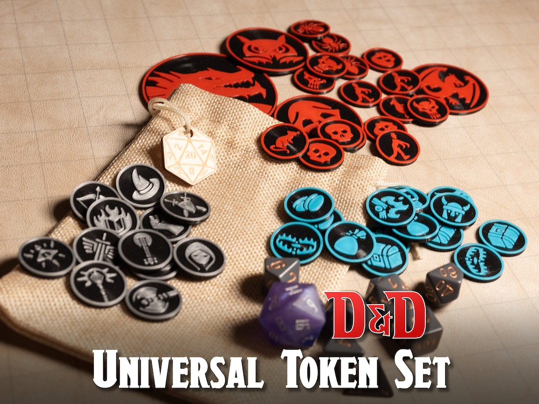 Universal Dnd Token Set Classes, Monsters, Npcs, Items Bag TTRPG ...