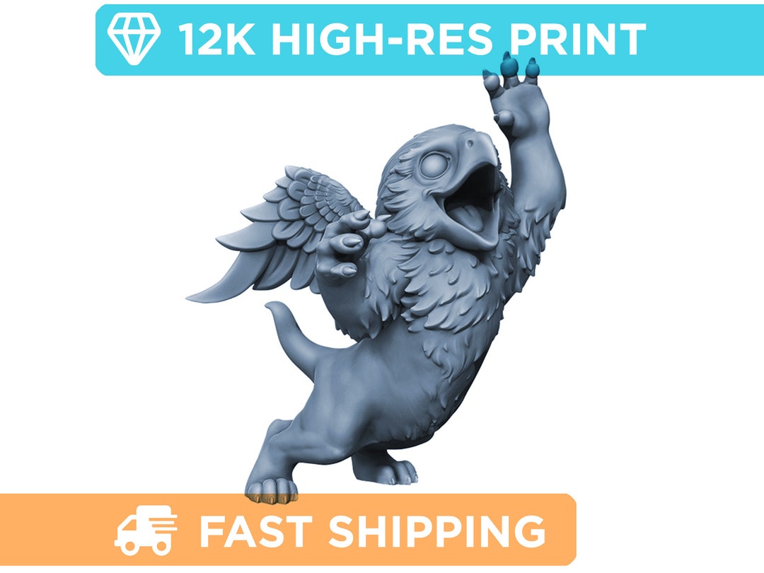 Baby Griffon Miniature: 32mm Resin Print for D&D, Pathfinder RPG - Etsy