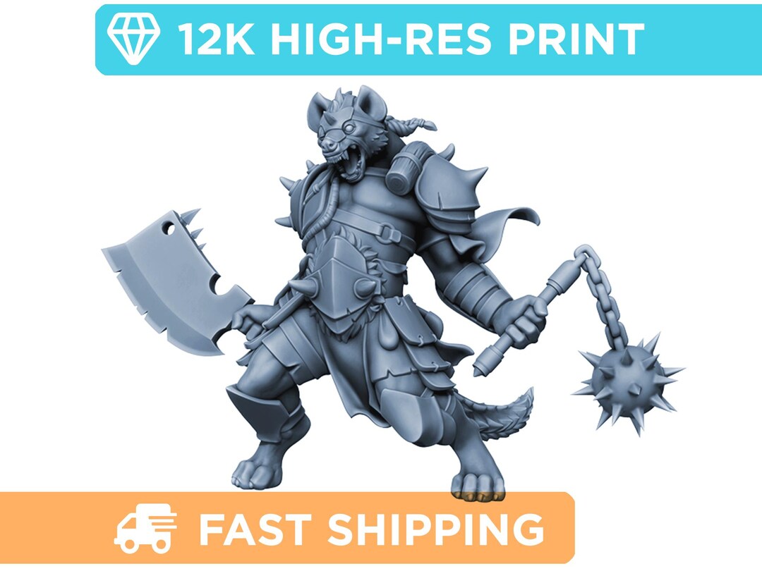 Gnoll Pack Lord Dnd Mini Role Playing Miniature D&D Pathfinder Fantasy ...