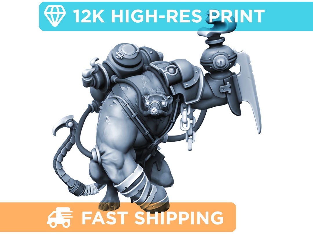 Ratfolk Tech Rat Ogre Dnd Mini Role Playing Miniature D&D Pathfinder ...