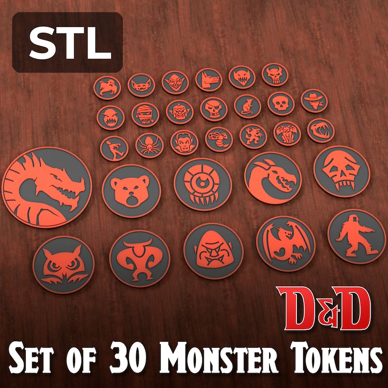3d Print Dnd Tokens - Etsy