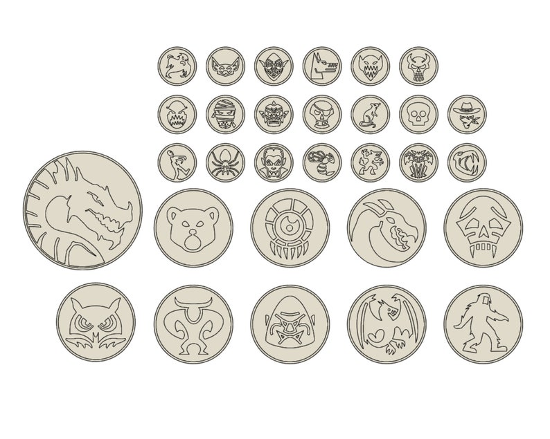 Dnd Monster Token Set of 30 3D Printable STL Download for 5E - Etsy