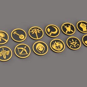 Dnd Character Class Tokens: 5E Tabletop Gaming (3D Printable STL ...