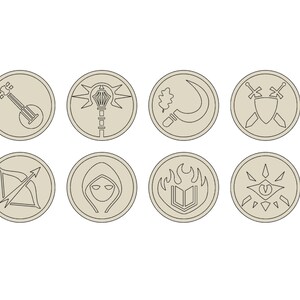 Dnd Character Class Tokens: 5E Tabletop Gaming (3D Printable STL ...