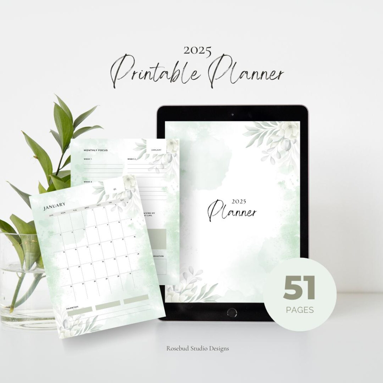 2025 Printable Planner | Minimalist Weekly & Monthly Planner ...