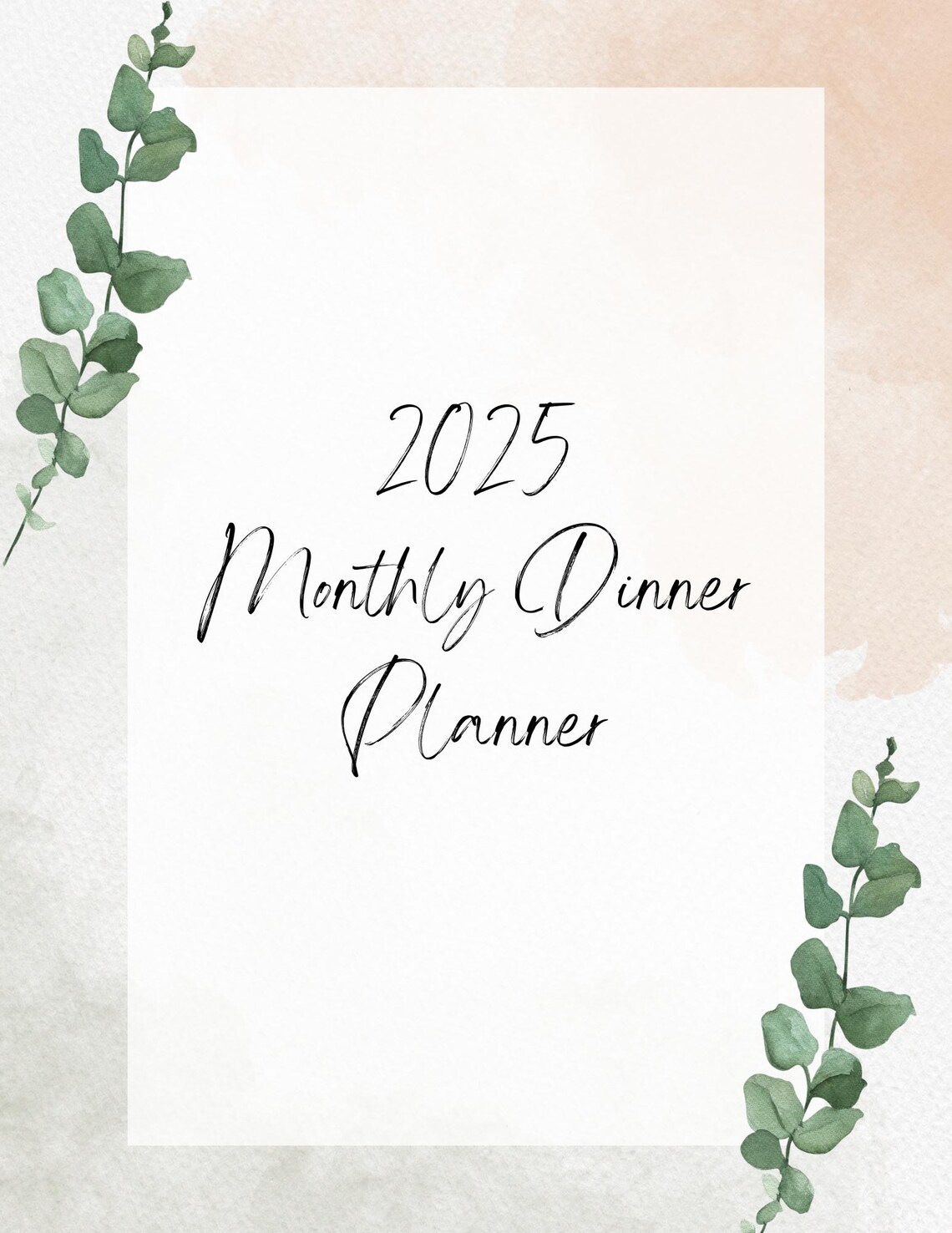 2025 Meal Planner, Printable Planner, 2025 Dinner Planner, Meal Prep ...
