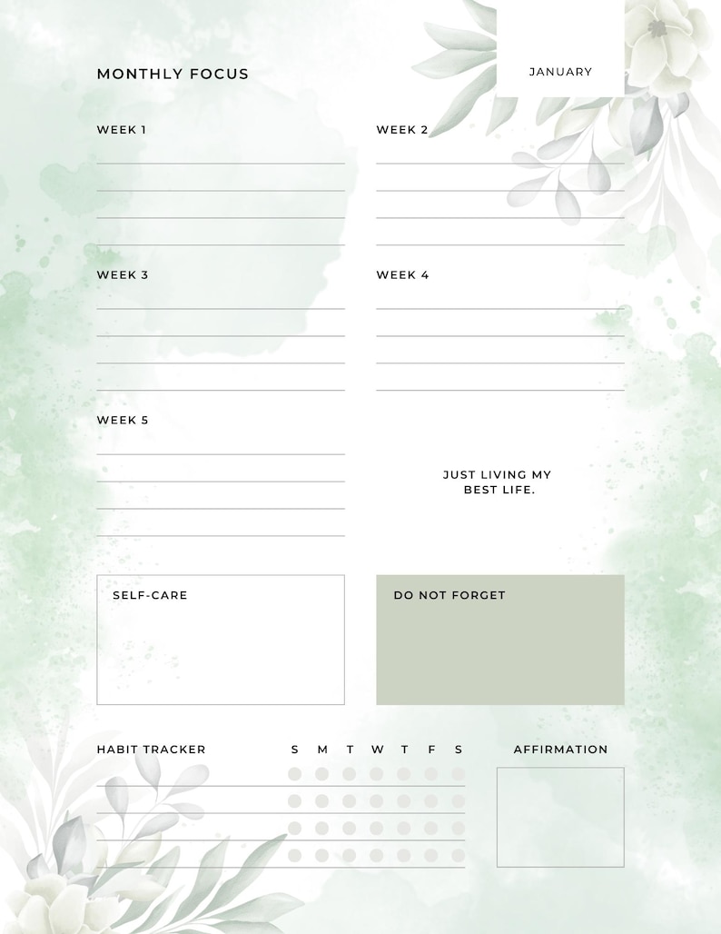2025 Printable Planner | Minimalist Weekly & Monthly Planner ...