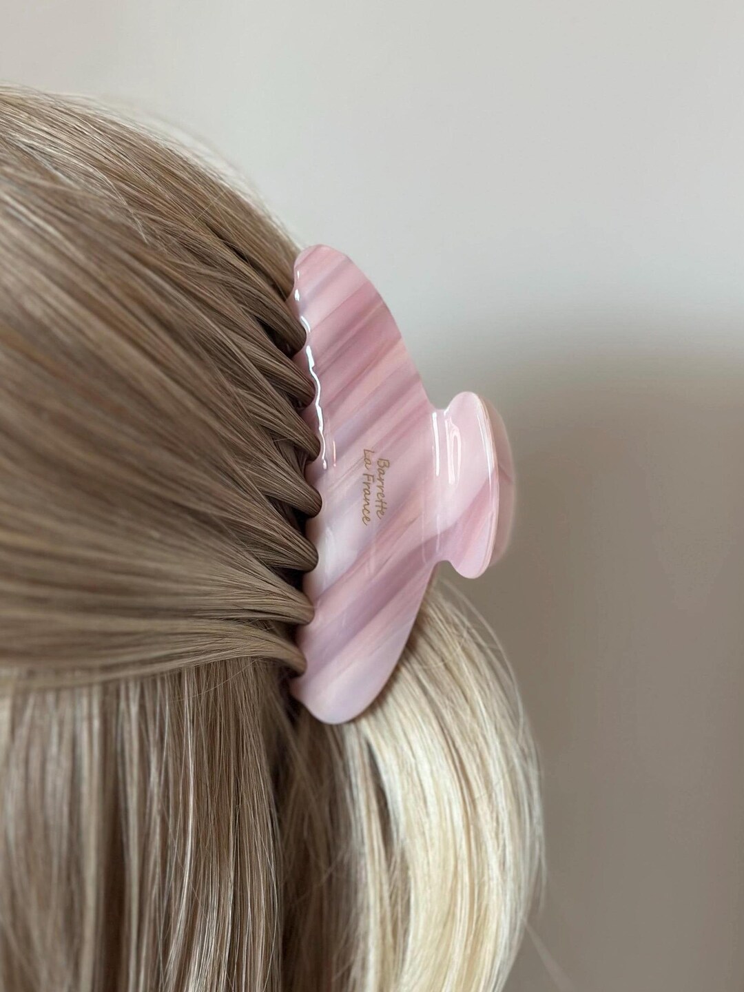 Paris Walk: Pink Acetate Hair Claw Clip - Etsy
