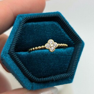 Plus Size Ring, Dainty Stacking Ring, Clover Ring, Large Size Rings for ...