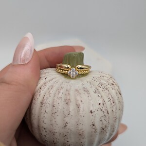 Plus Size Ring, Dainty Stacking Ring, Clover Ring, Large Size Rings for ...