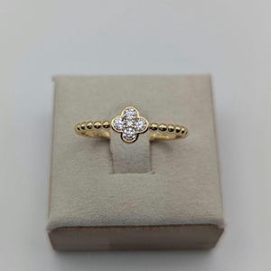 Plus Size Ring, Dainty Stacking Ring, Clover Ring, Large Size Rings for ...