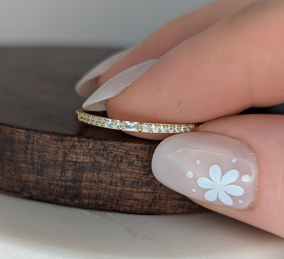 Plus Size Ring, Dainty Stacking Ring, Wedding Band, Gift for Her ...