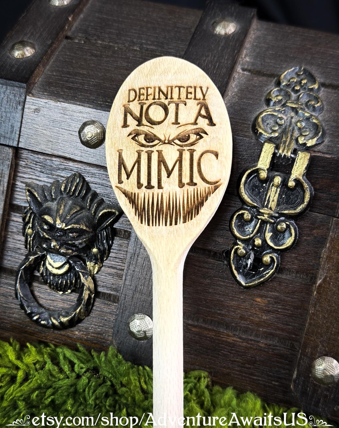 Wooden Spoon - Definitely Not a Mimic, Gamer Gift, DND LARP Nerd ...
