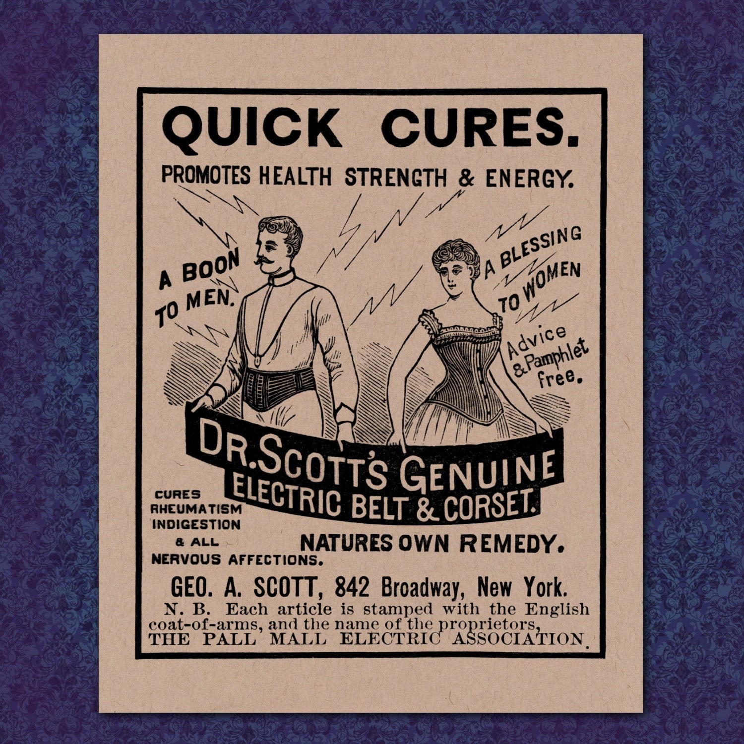 Quick Cures Victorian Advertisement 1800's Print Ad Quack Quackery Fraud Fake Medicine Remedy ...