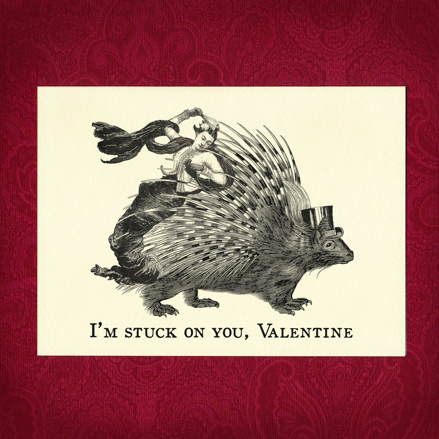 Stuck on You Valentine OR Sweetie Pie Greeting Card (blank) - Gift ...