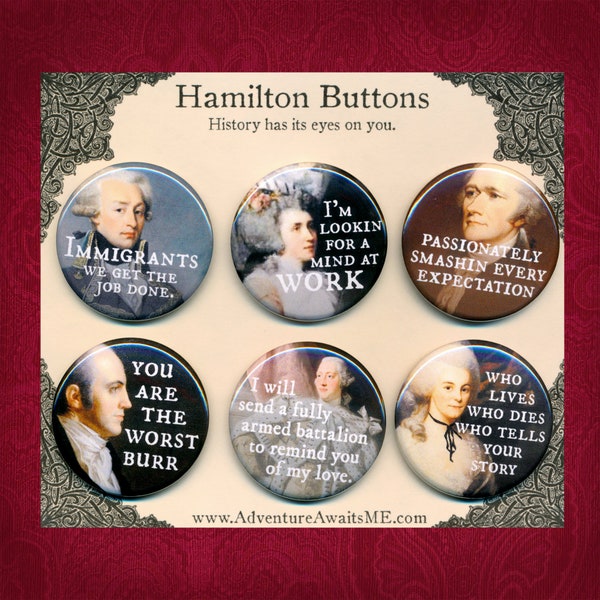 Hamilton Enamel Pin - Etsy