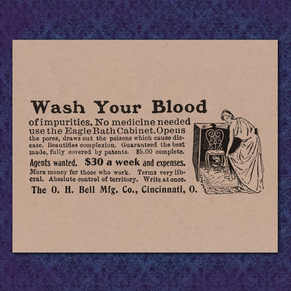 Wash Your Blood Victorian Advertisement 1800's - Etsy