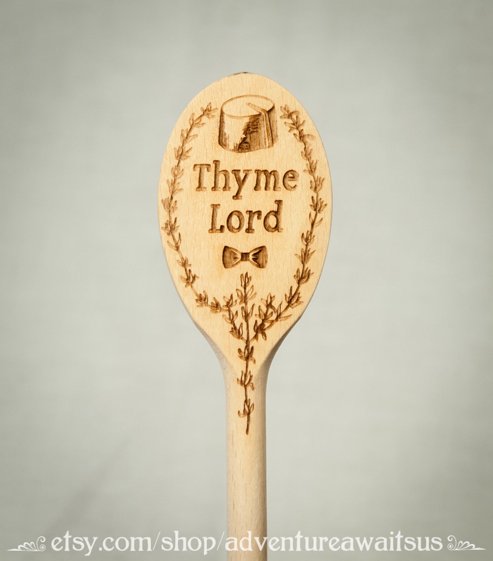 Wooden Spoon - Thyme Lord - Laser Cut Engraved Time Lord Doctor Who ...