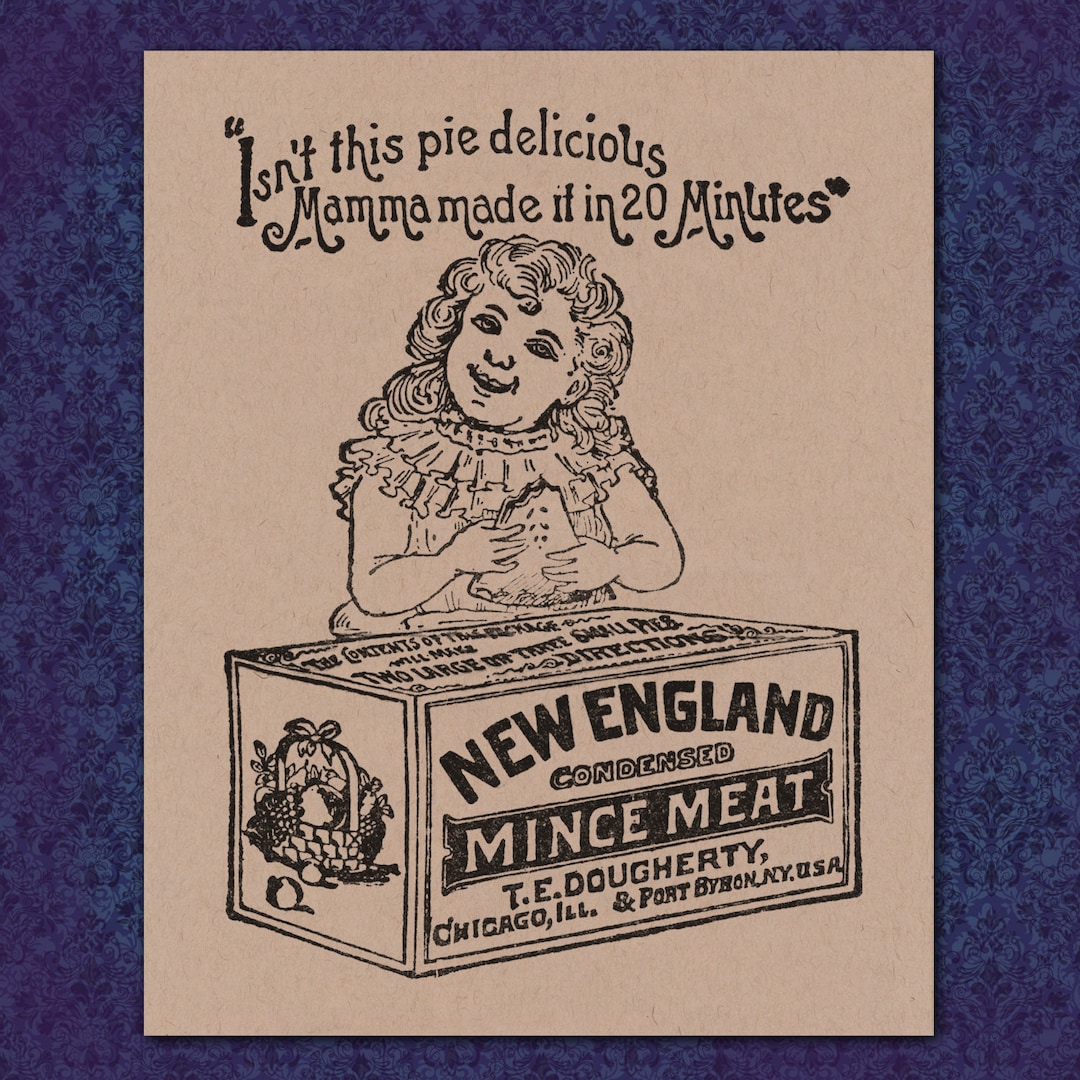 Mince Meat - Victorian Advertisement - 1800's Print 8x10 New England ...