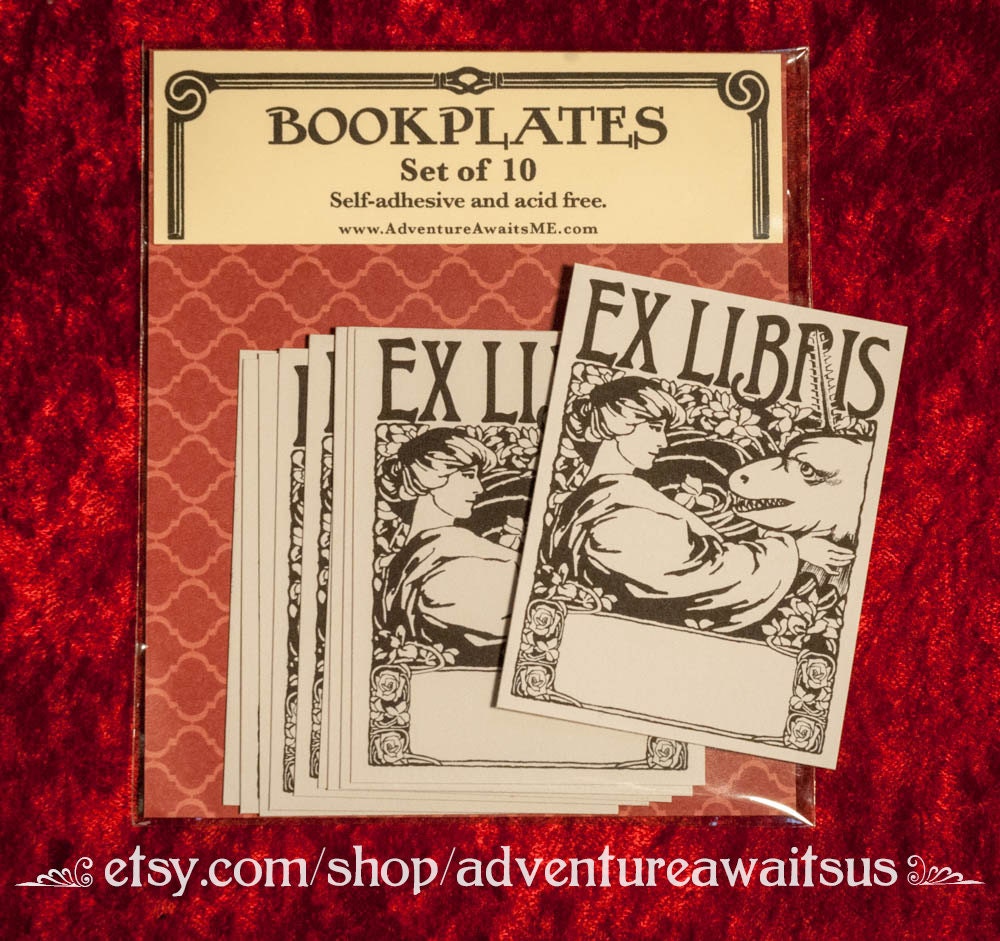 Fantasy Friends Bookplate Book Reader Writer Librarian Student ...