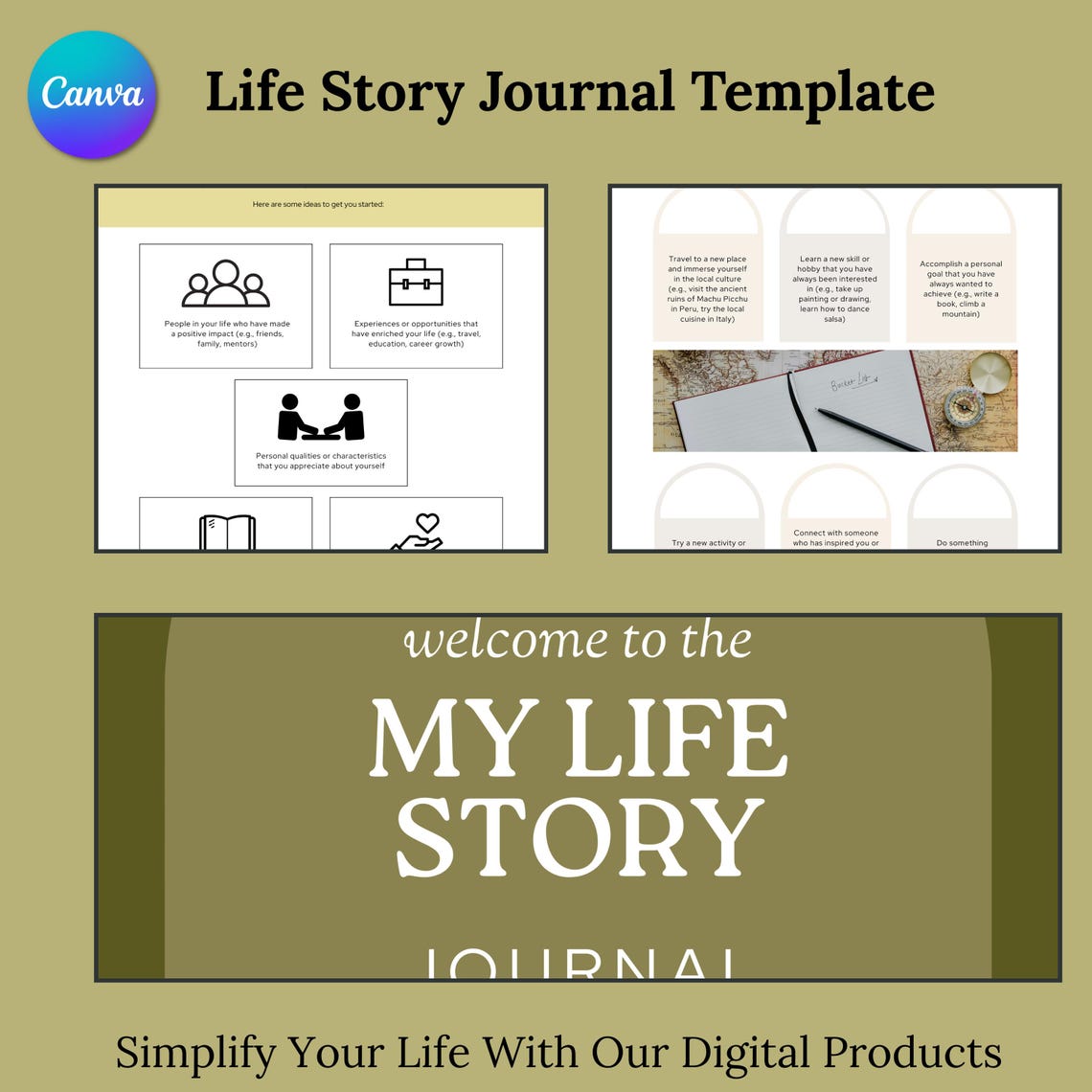 Life Story Journal Template: Guided Memory Book (digital PDF) - Etsy