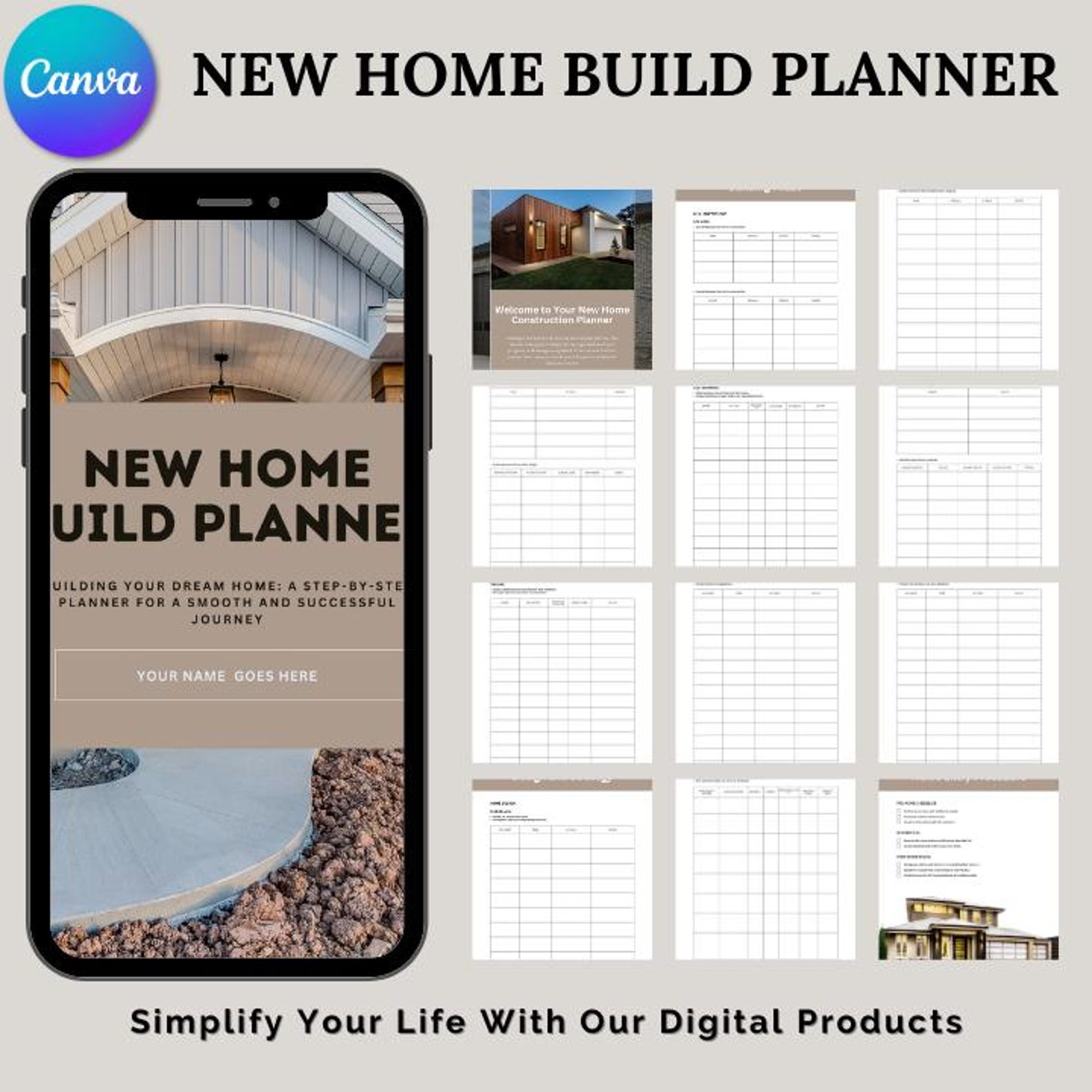 New Home Build Planner: Home Building Guide (instant Download) - Etsy