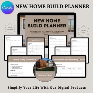 New Home Build Planner: Home Building Guide (instant Download) - Etsy