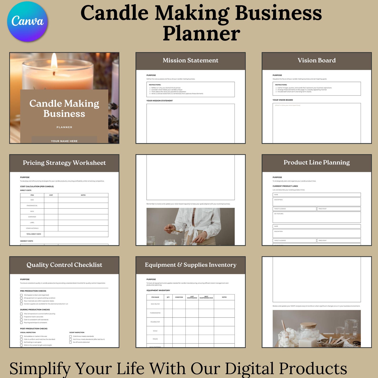 Candle Making Business Planner: Startup Kit (printable PDF) - Etsy