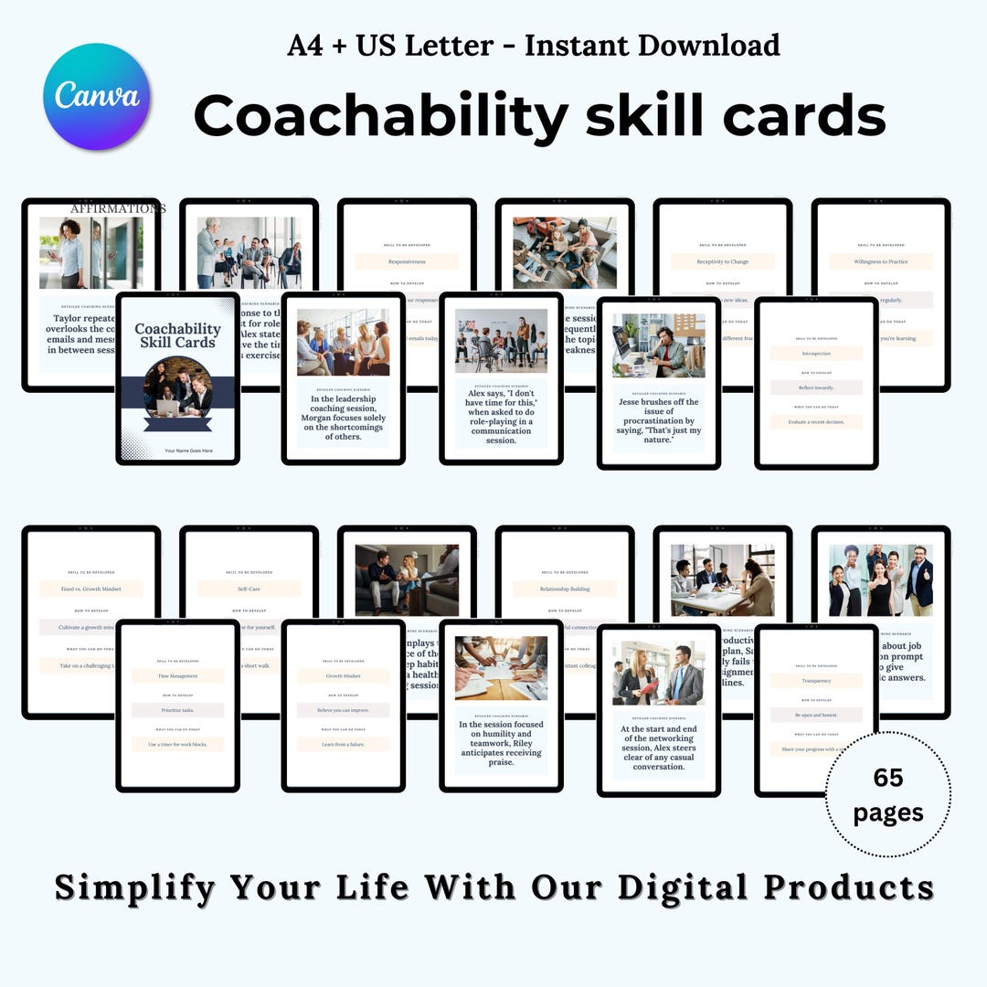 Coaching Session Cards, Leadership Skills Cards, Skill Development ...
